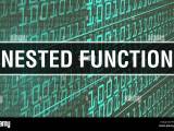 Nested Function With Binary Code Digital Technology Background