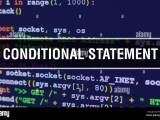 Conditional Statement Text Written On Programming Code Abstract