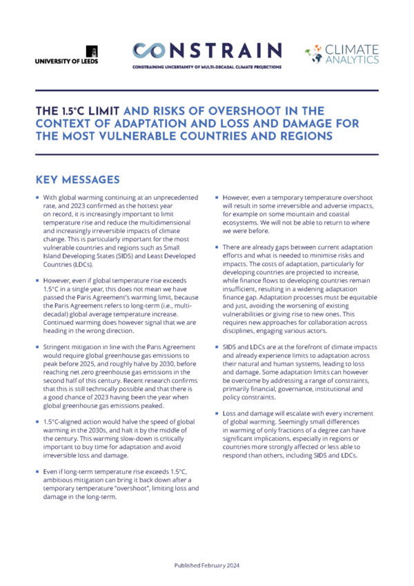Climate Analytics Adaptation