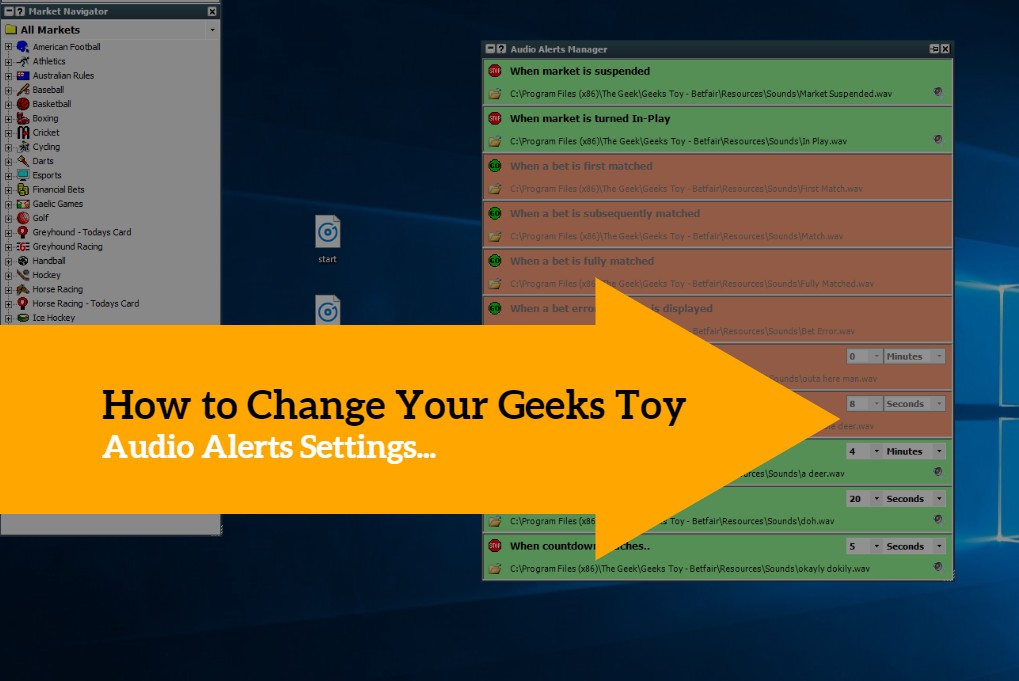 How to Change Your Audio Alerts Settings...