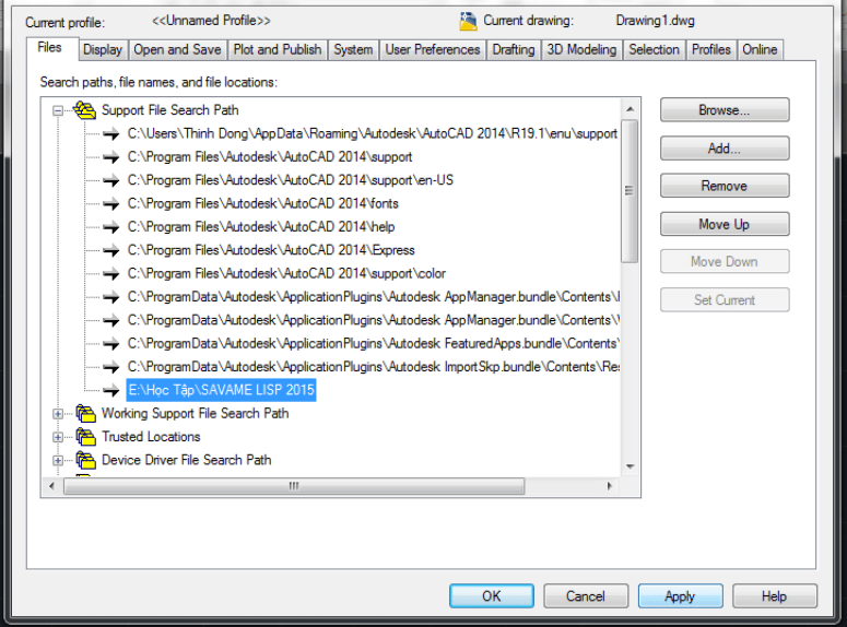 Lisp nam 2015 và hướng dẫn load lisp không lỗi trong autocad