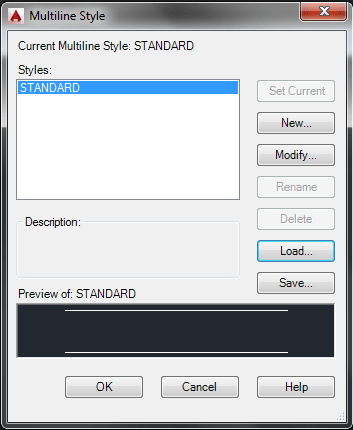 Hướng dẫn sử dụng lệnh Mline trong autocad để vẽ đường tâm