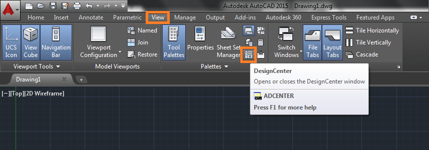 Mở nhiều bản vẽ cùng lúc với Autocad Designer Center