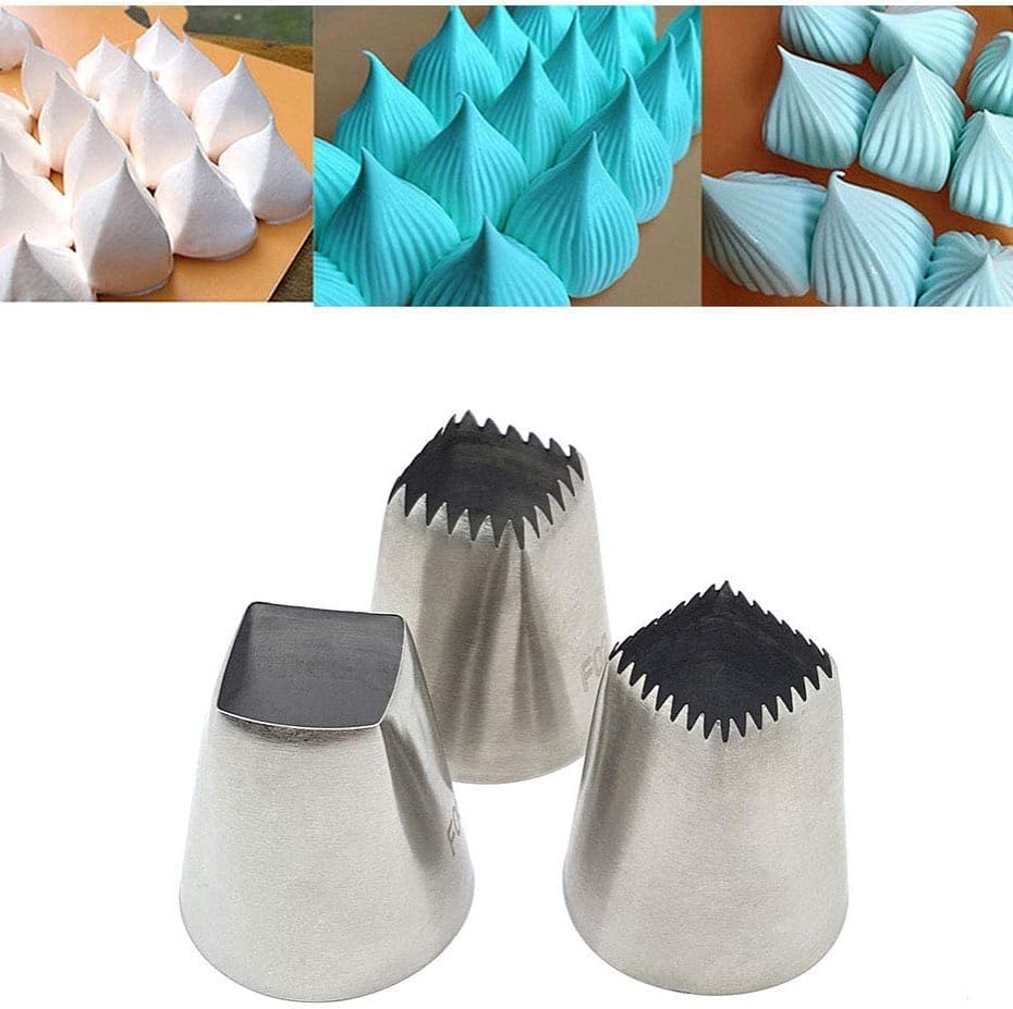 3pc Square Piping Tips Set - Cake Arts