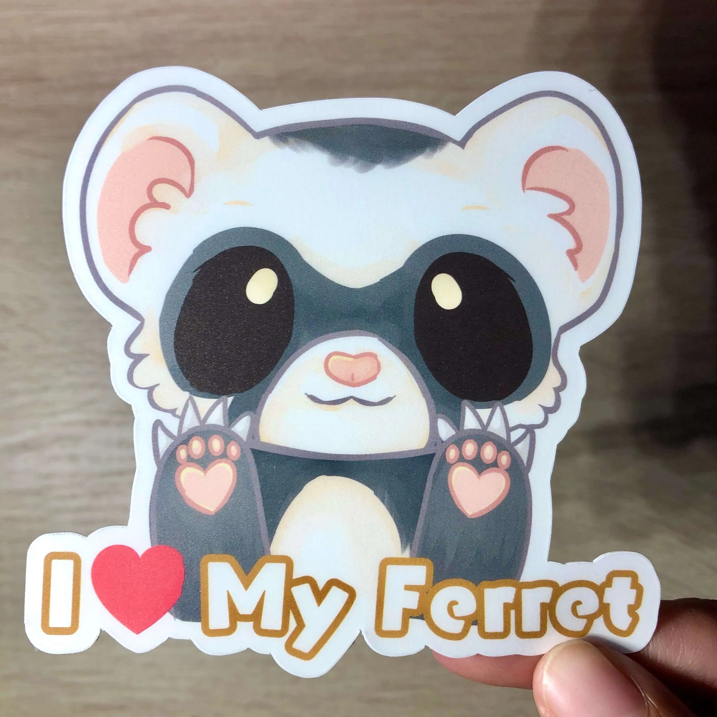 Ferret Vinyl Sticker - Calisea.co Vinyl Decal Handmade