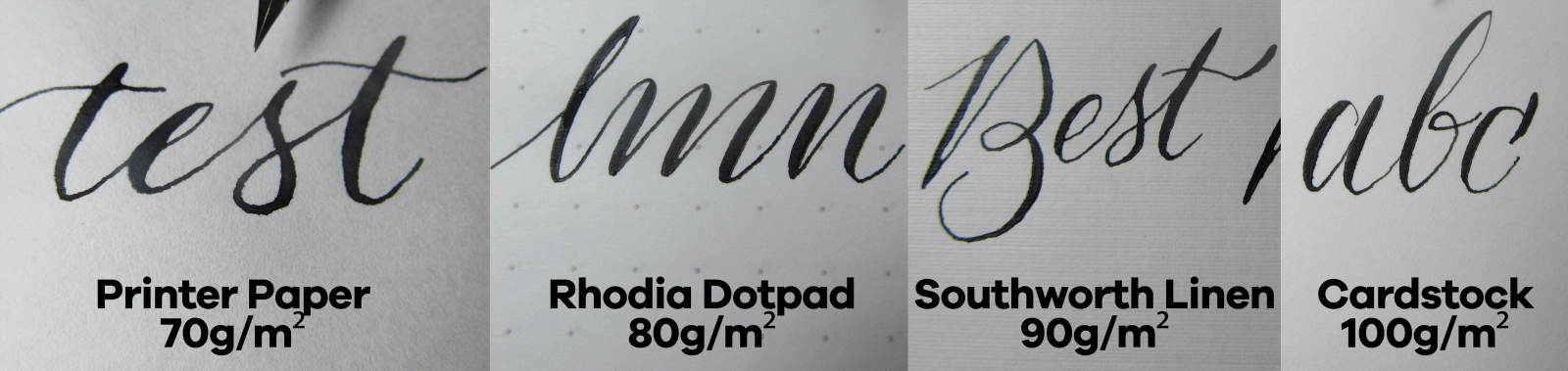 The Best Calligraphy Paper: 4 Options Compared Side by Side - Calligrascape