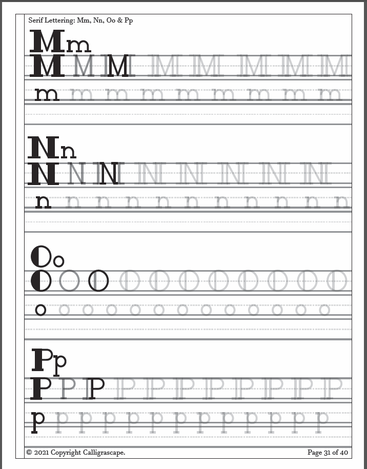 Master Class Copperplate Practice Sheets: From Basic Strokes to ...