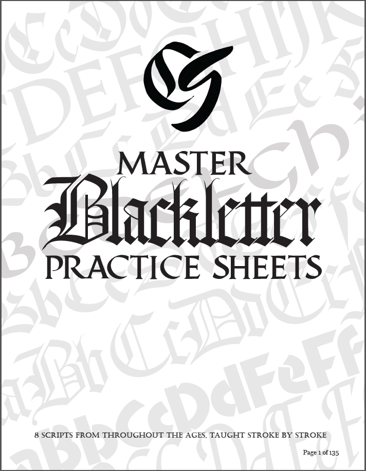 Master Blackletter Calligraphy Practice Sheets (All 8 Classic Scripts ...