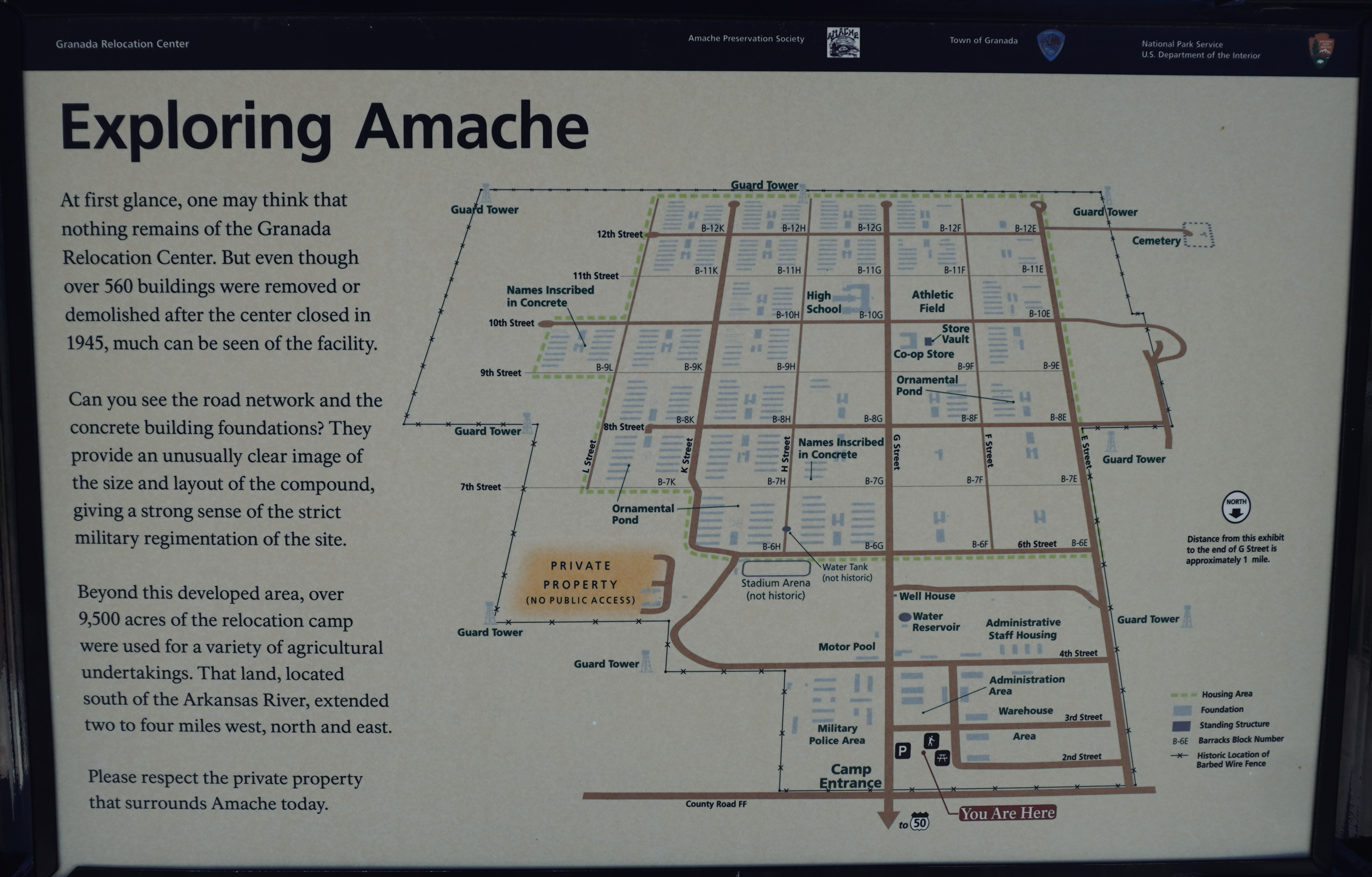 Amache Japanese Relocation Center Visit - Camping and Trekking