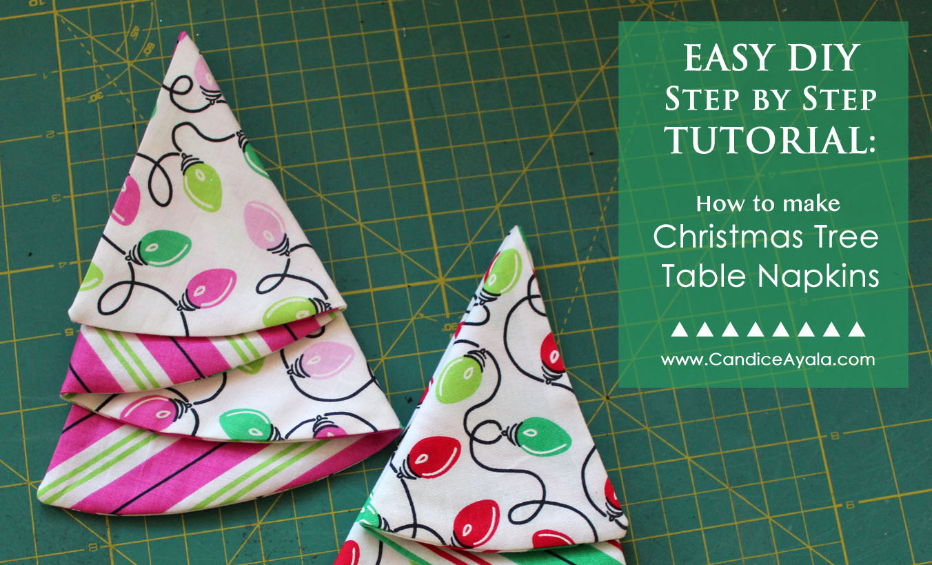 DIY Christmas Tree Table Napkin Tutorial