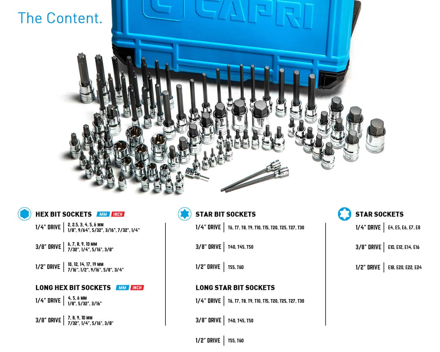 88-Piece Master Bit Socket Set - Capri Tools