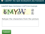 Cakephp 2 Basic Botdetect Captcha Example