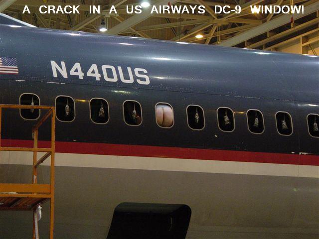 A CRACK IN A US AIRWAYS DC-9 WINDOW! | CAPTION CRAZY