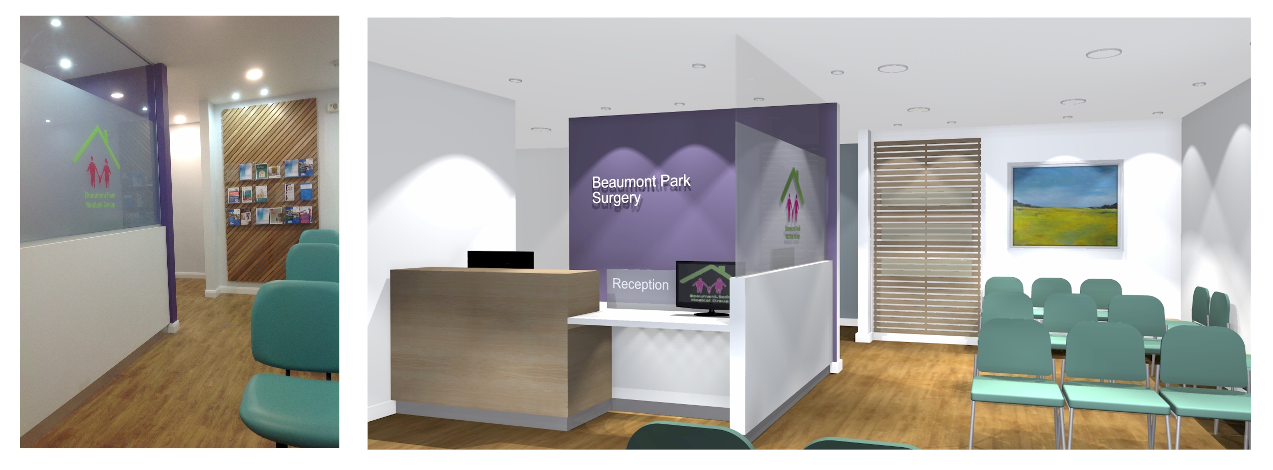 Reception Refurbishment for Beaumont Park Doctors Surgery