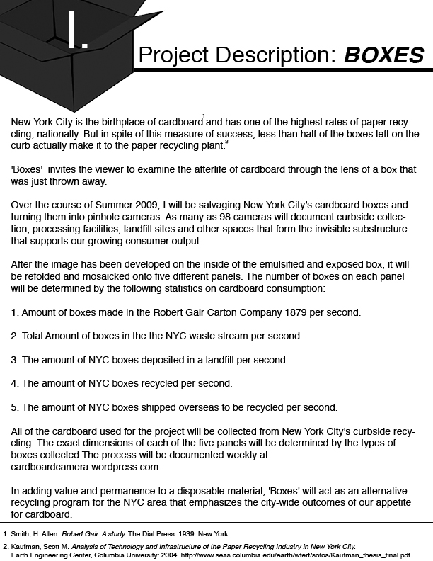 Artist Statement | BOXES
