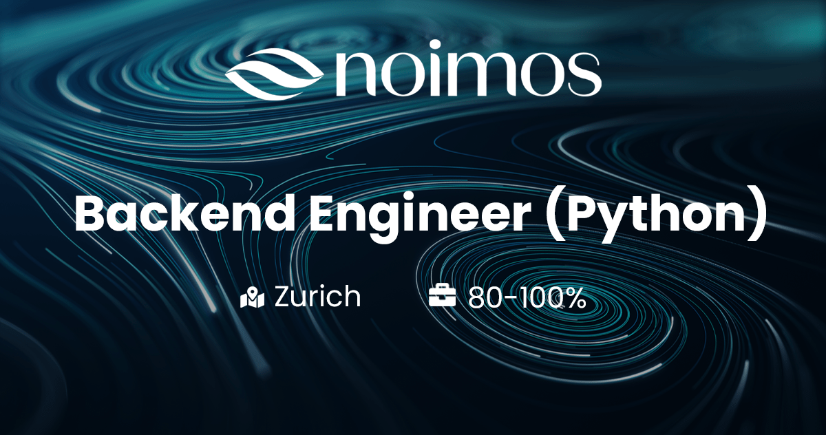 Software Engineer Python Mlops Noimos Ag