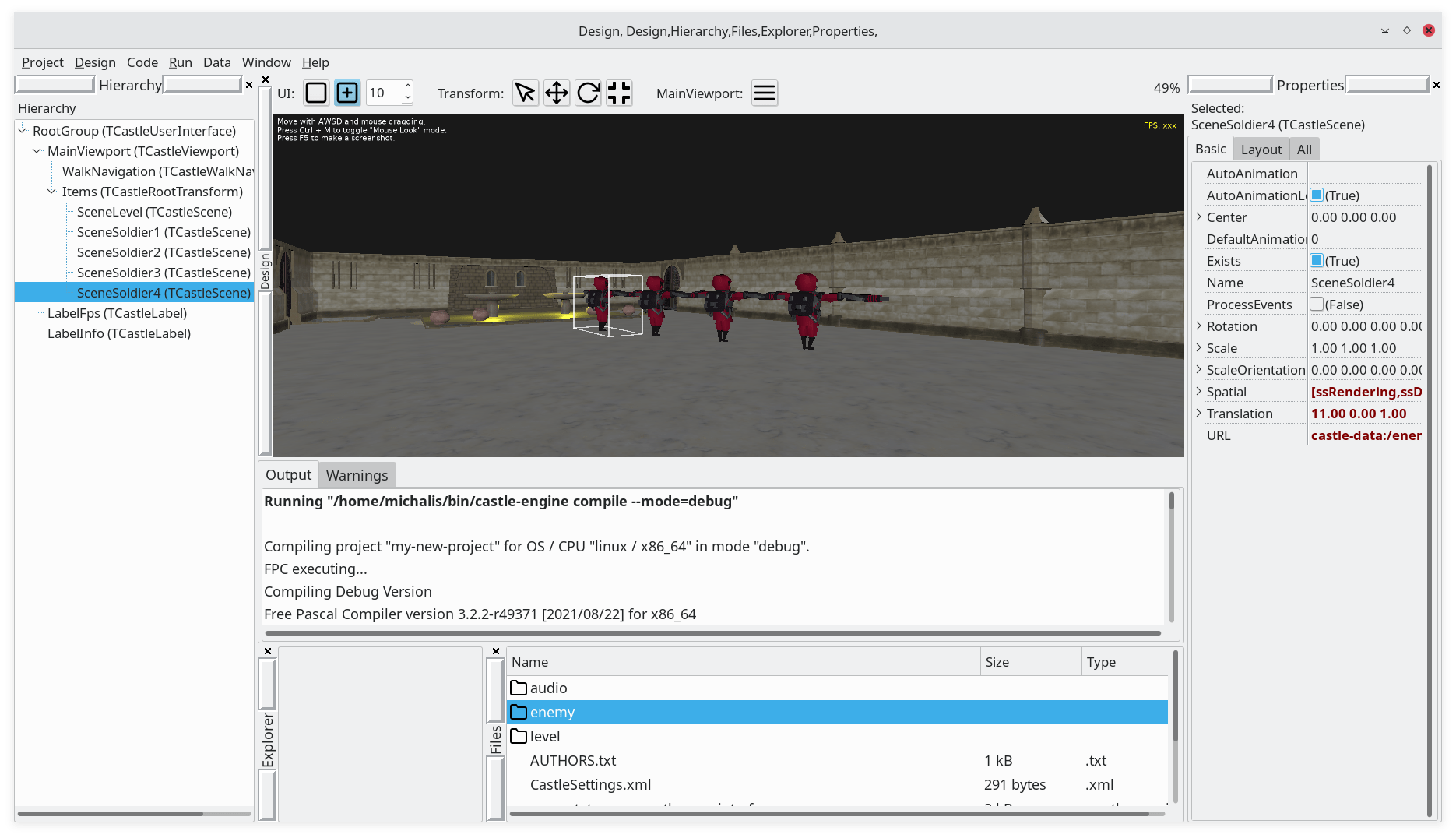 Experimental feature: freely rearrange and dock/undock editor windows – Castle Game Engine