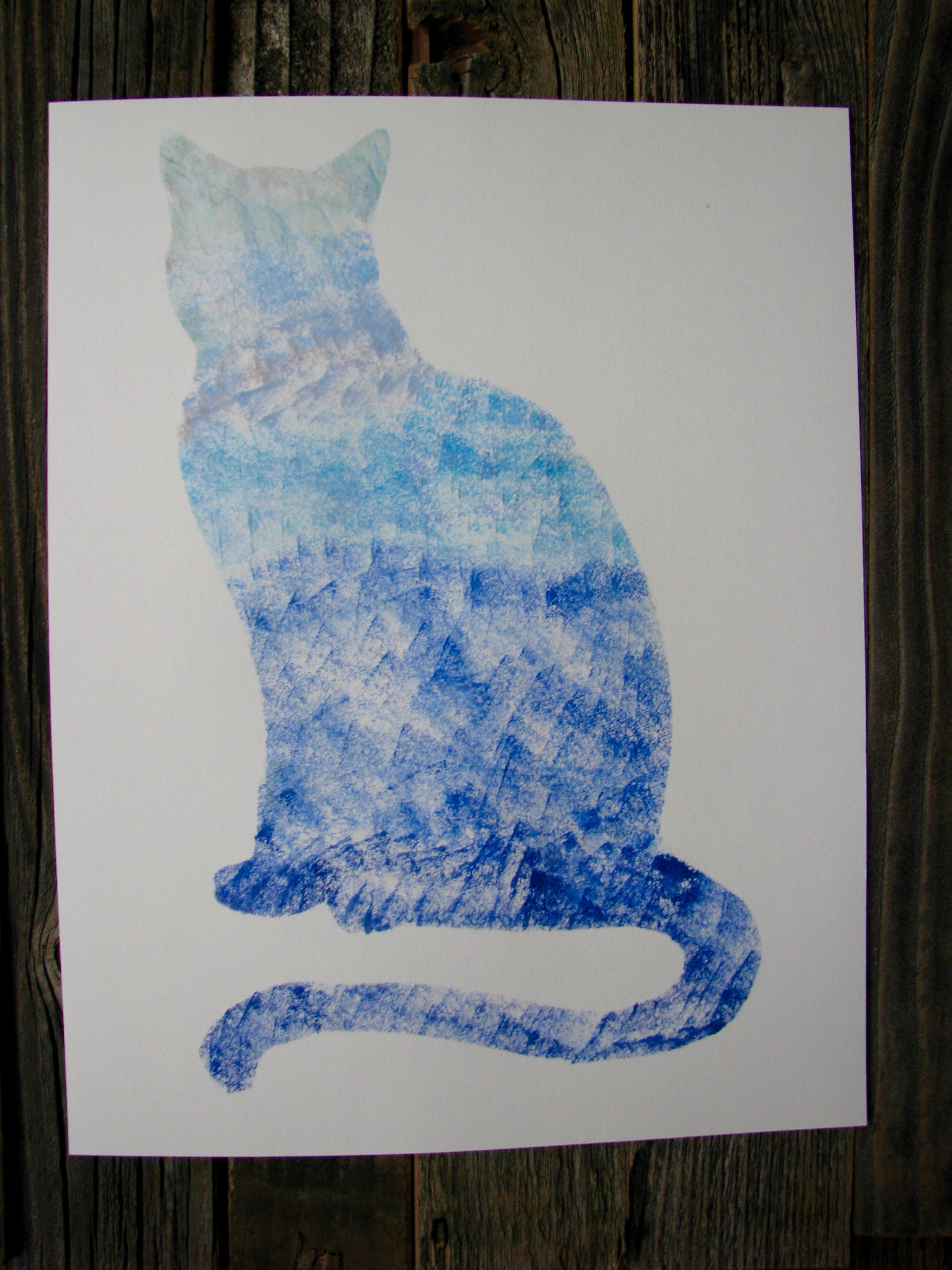 Cat Crafts - More Sponge Art Cat Ideas - Cat-Opedia