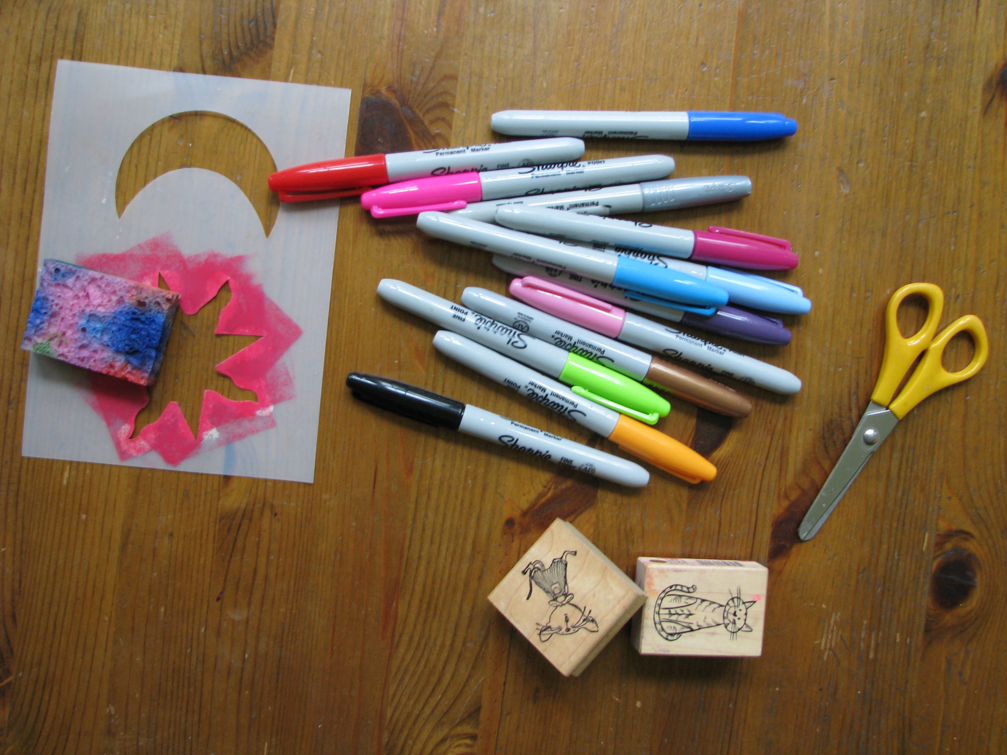 Cat Crafts - More Sponge Art Cat Ideas - Cat-Opedia