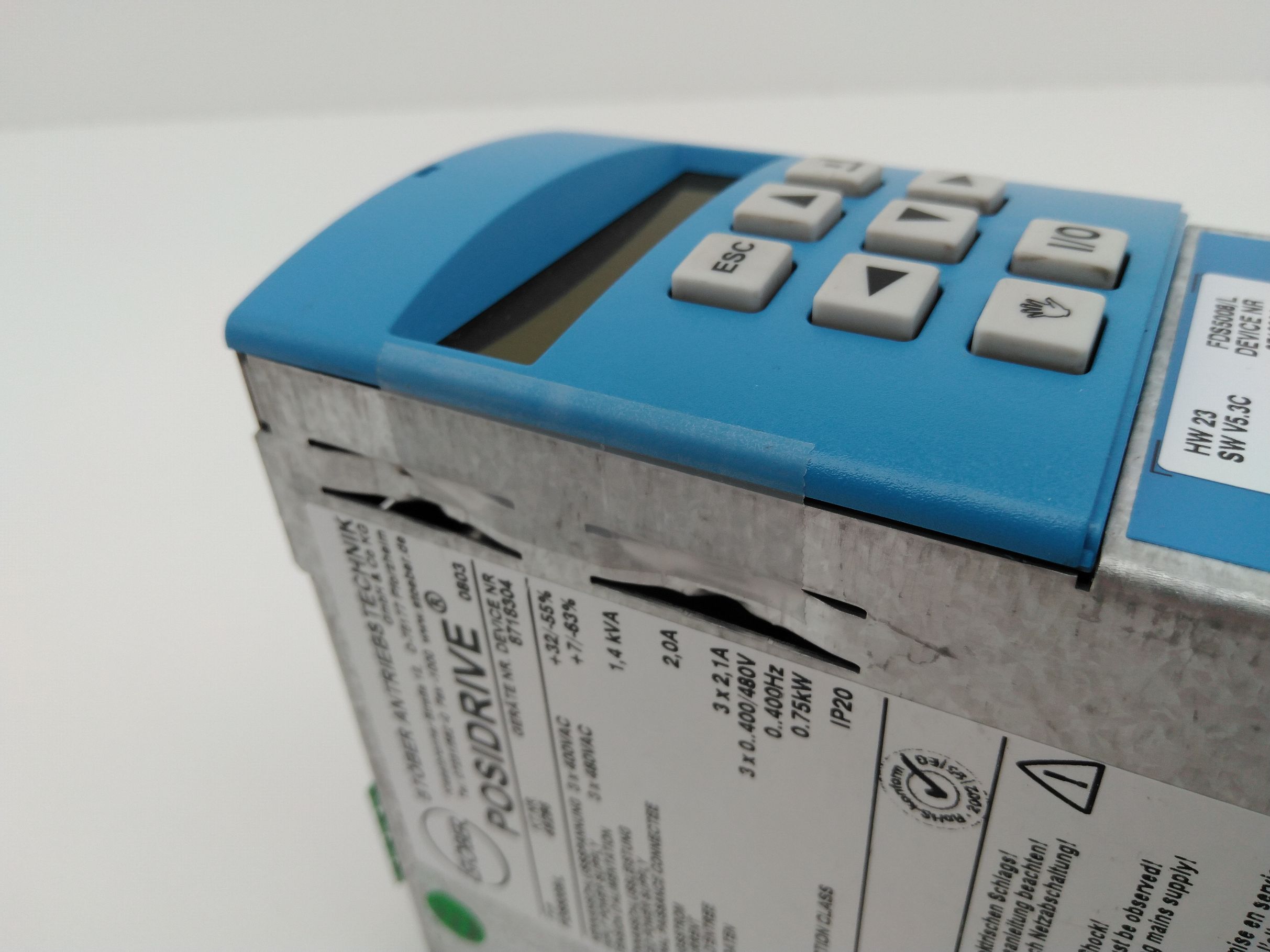 Stober FDS5008/L 0.75KW, 400Hz Posidrive Inverter w/ Paramodul