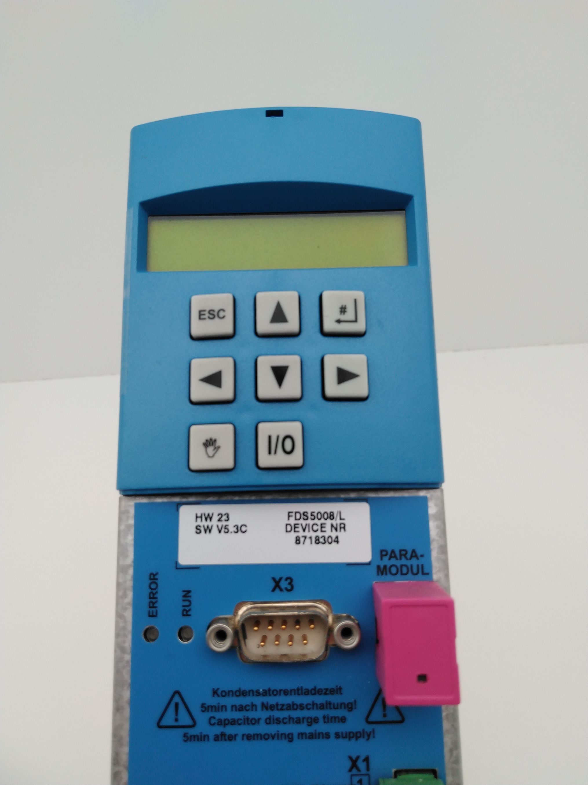 Stober FDS5008/L 0.75KW, 400Hz Posidrive Inverter w/ Paramodul