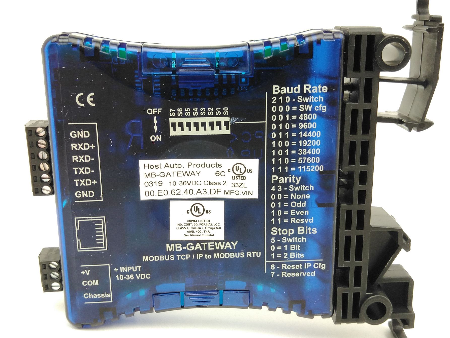 Automation Direct MB-GATEWAY Modbus TCP/IP to Modbus RTU Module