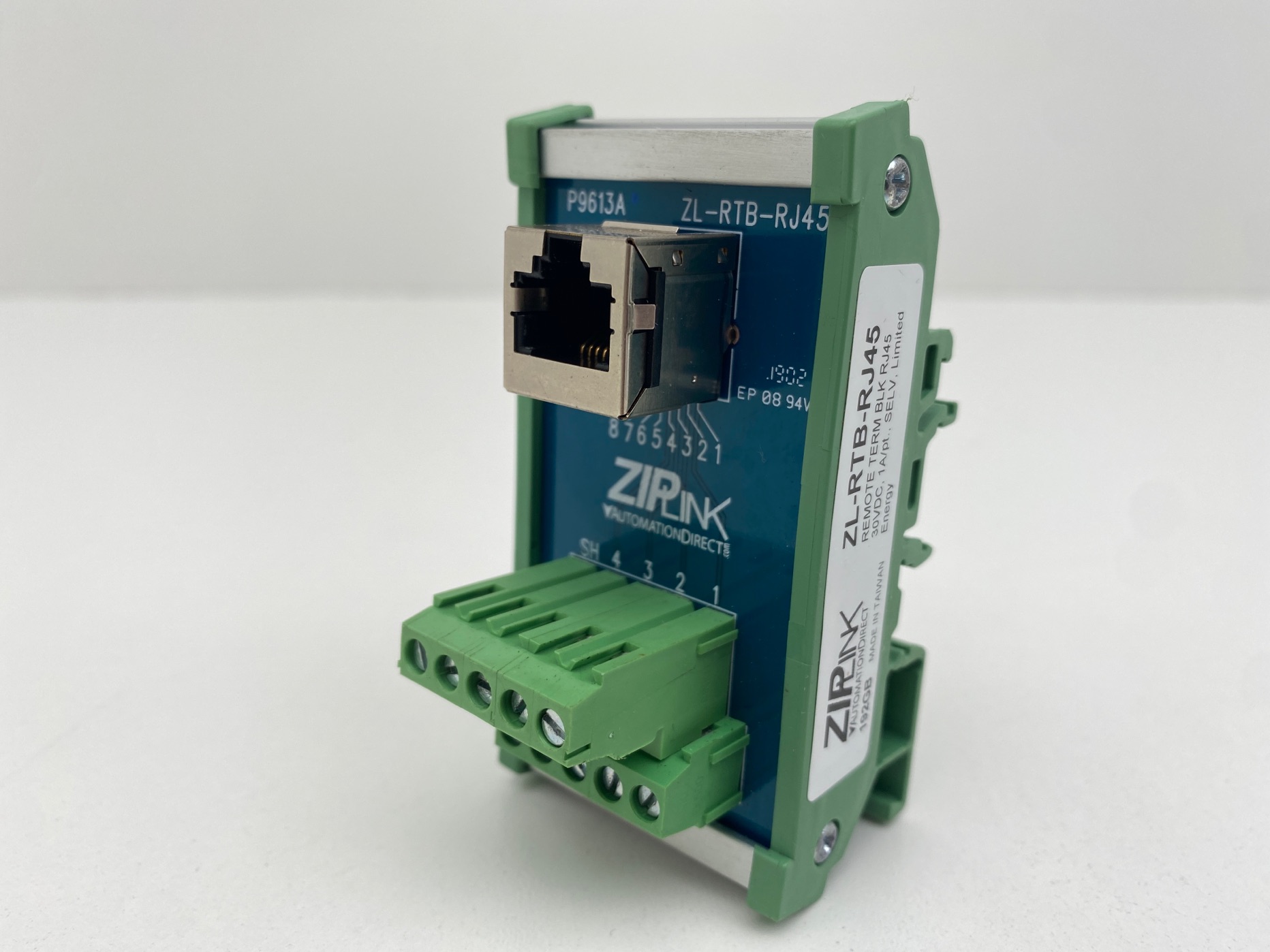 ZipLink ZL-RTB-RJ45 Feedthrough Communication Module, 10 Position Term ...