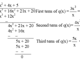 Division Algorithm For Polynomials Cbse Library