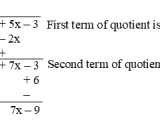 Division Algorithm For Polynomials Cbse Library