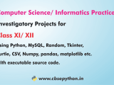 Python Projects For Class 12 Computer Science Cbse Python