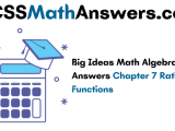 Big Ideas Math Algebra 2 Answers Chapter 7 Rational Functions Ccss
