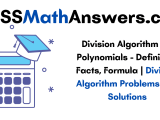 Division Algorithm For Polynomials Definition Facts Formula