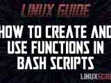 How To Use Functions In Bash Shell Scripts With Examples