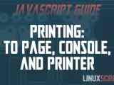 Javascript Print To The Console Webpage Or A Printer Examples