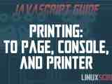 Javascript Print To The Console Webpage Or A Printer Examples
