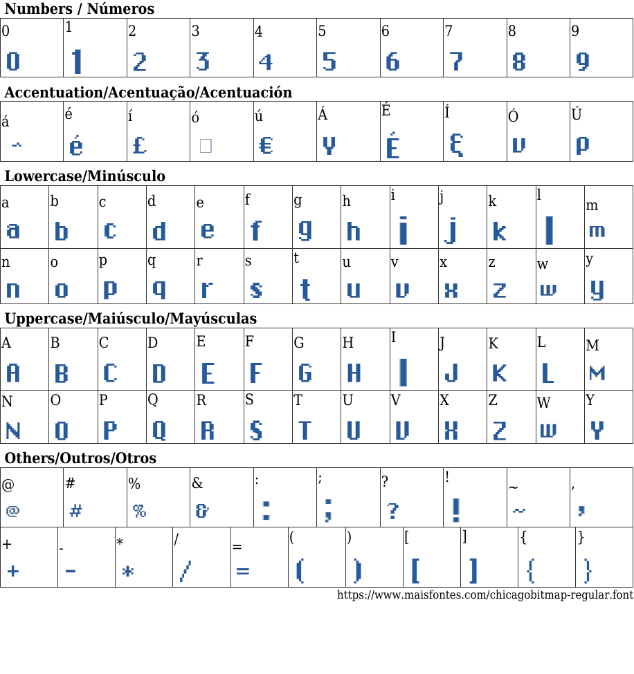 Chicago Bitmap Regular Free Font Download Maisfontes