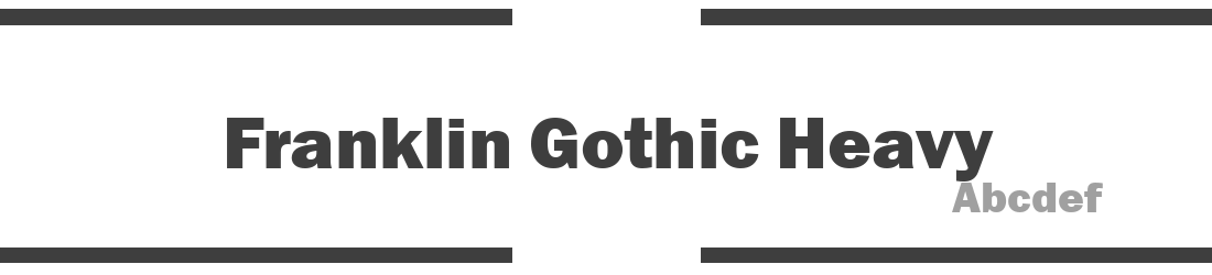 Franklin Gothic Heavy Font Free Download Maisfontes