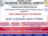 Value Added Course On Deep Learning Using Python Kalsekar Technical