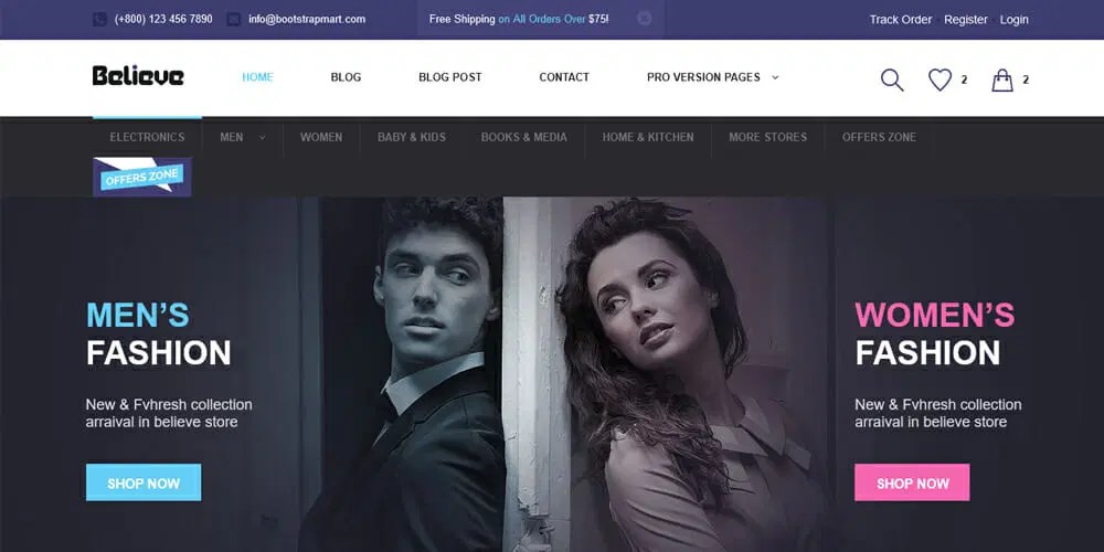 Free Ecommerce Bootstrap Templates Css Author