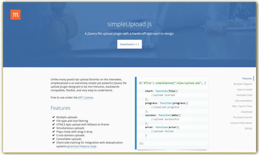 25 Best Javascript File Upload Library Plugins Css Author