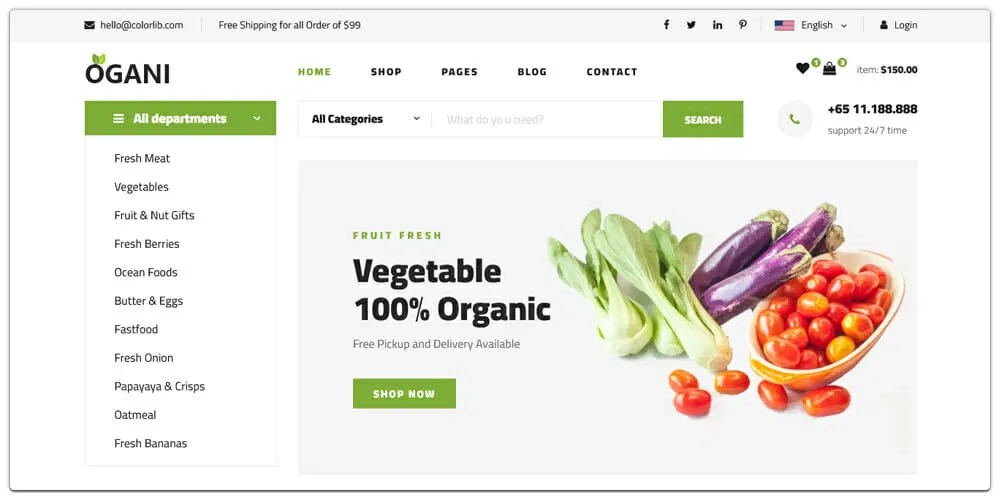 Top Free Grocery Store Bootstrap Templates