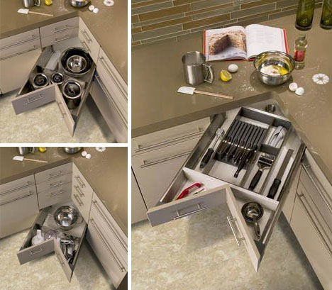 Corner Drawers: 6 Solutions for Awkward Kitchen Spaces | Take This ...