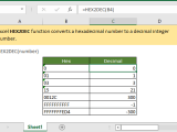 How To Use The Excel Hex2dec Function