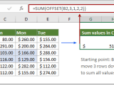 How To Use The Offset Function In Excel