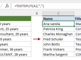 Excel Textsplit Function