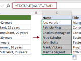Excel Textsplit Function