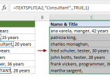 Excel Textsplit Function