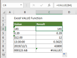 How To Use The Value Function In Excel