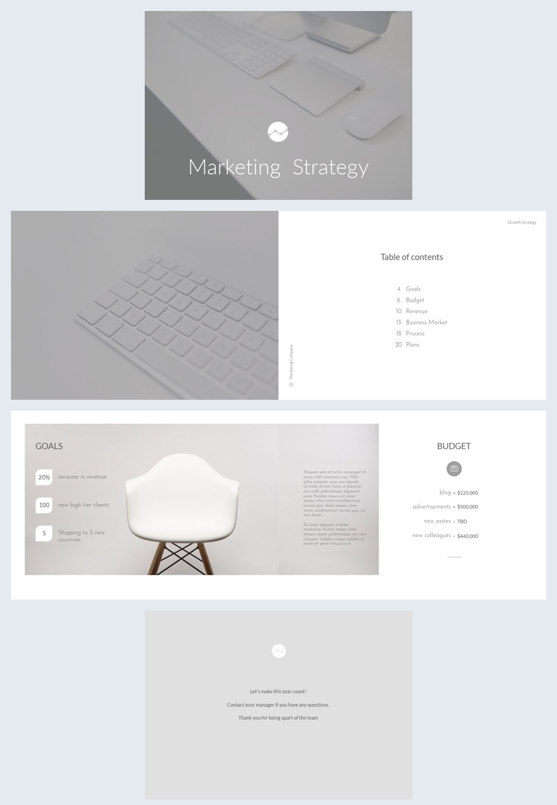 Free Marketing Strategy Presentation Template Flipsnack