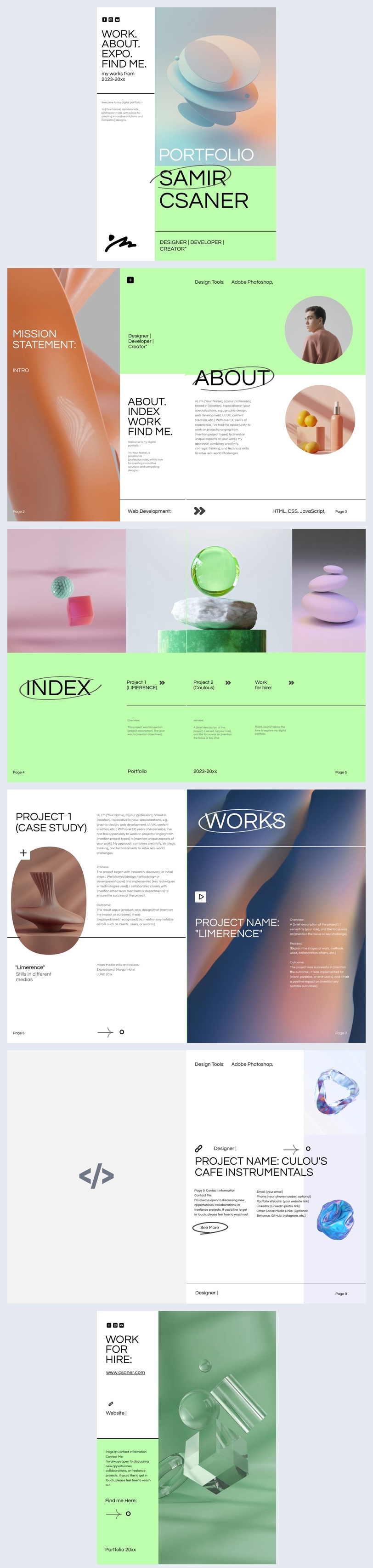 Free Interactive Portfolio Template Flipsnack